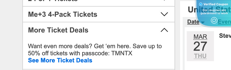 Ticketmaster Coupons & Promo Codes for March 2025: $228 Off