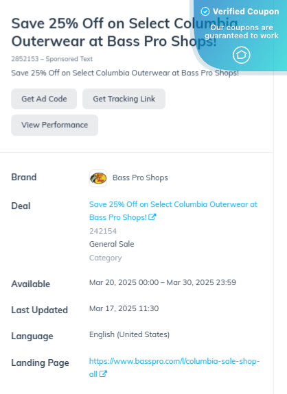 35% Off Bass Pro Shop Coupons & Promo Codes - March 2025