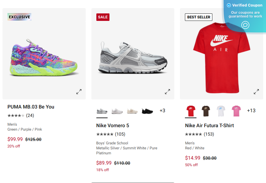 20% Off Foot Locker Coupons & Promo Codes - April 2025