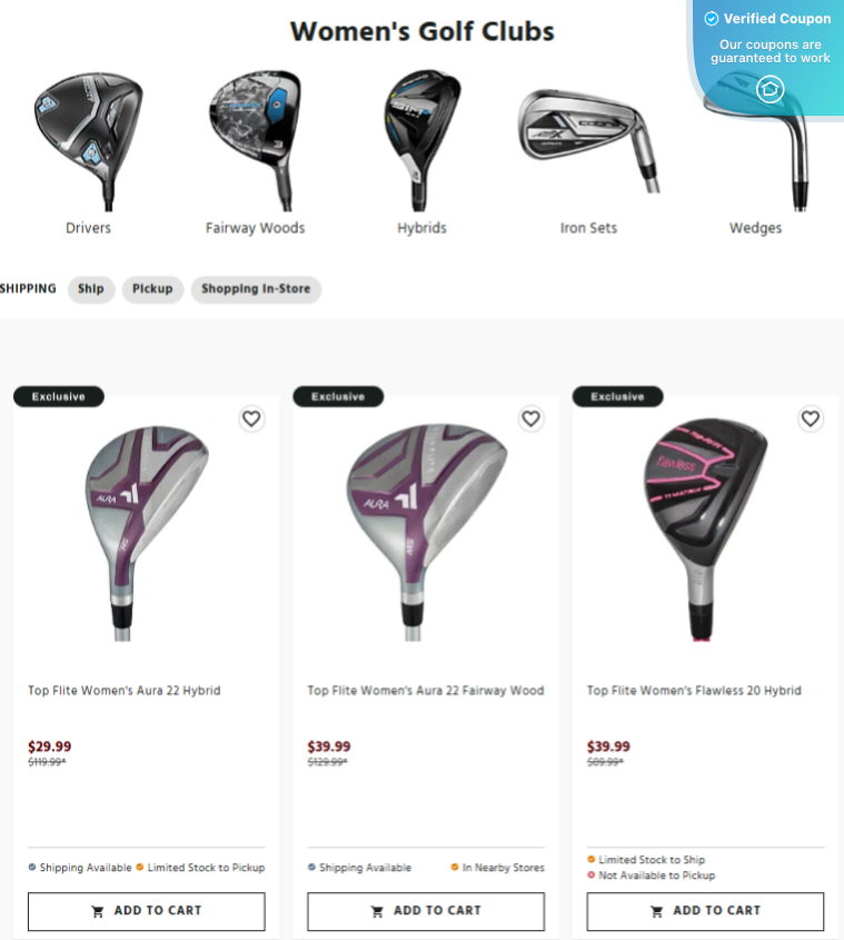 15% Off Golf Galaxy Coupons & Promo Codes + 1.5% Cash Back