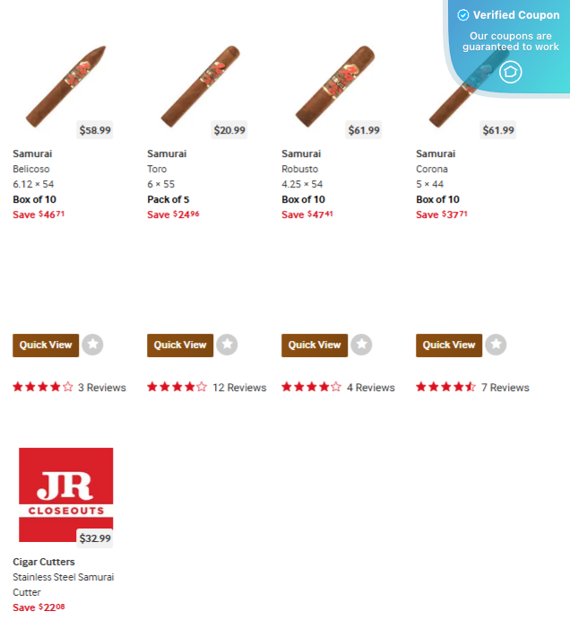 25% Off JR Cigars Coupons - March 2025