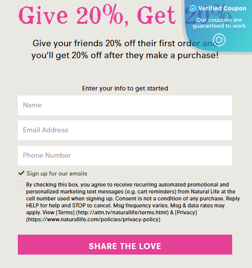 20% Off Natural Life Coupons & Promo Codes - April 2025