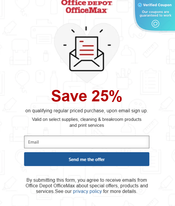 25% Off Office Depot Coupons & Coupon Codes - March 2025