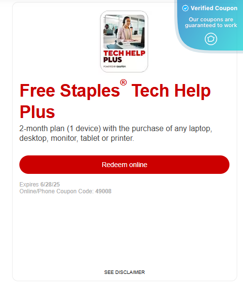 $15 Off Staples Coupons & Coupon Codes - March 2025