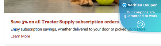 10% Off Tractor Supply Coupons & Promo Codes + 1% Cash Back