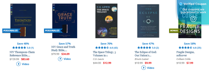 40% Off Christian Book Coupons & Promo Codes + 2% Cash Back