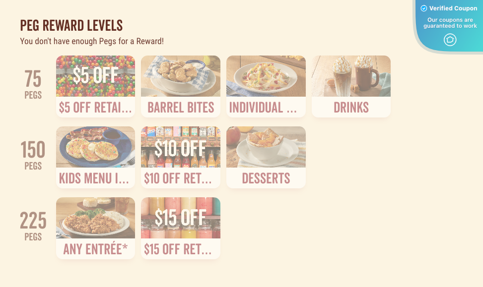 $15 Off Cracker Barrel Coupons & Promo Codes - April 2025