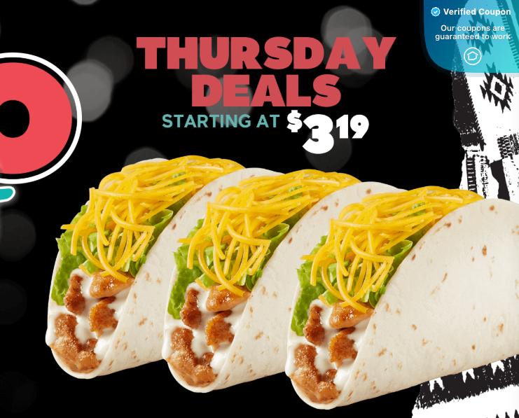 Del Taco Coupons & Deals - Save $10 in March 2025