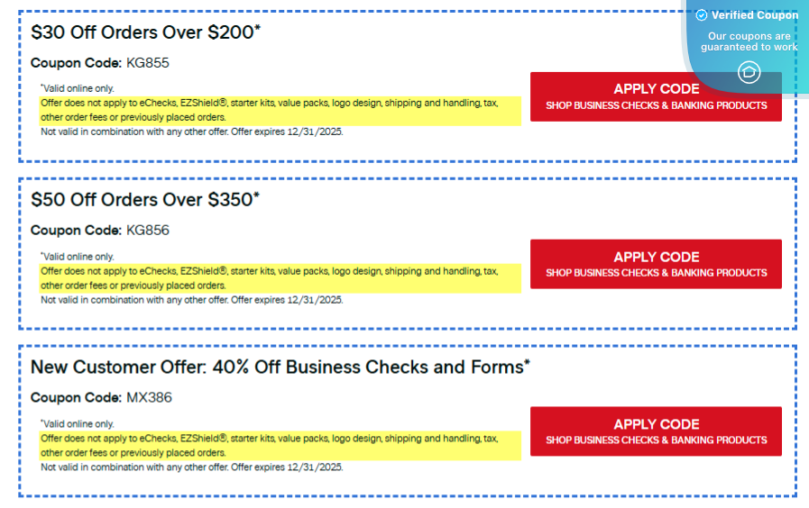 25% Off Deluxe Checks Coupons & Discount Codes - March 2025