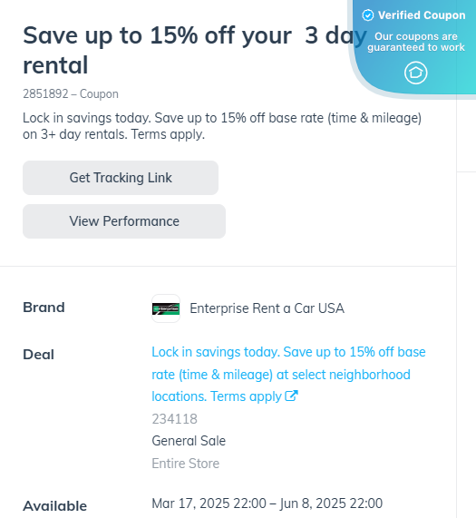 15% Off Enterprise Coupons & Discounts + 1% Cash Back