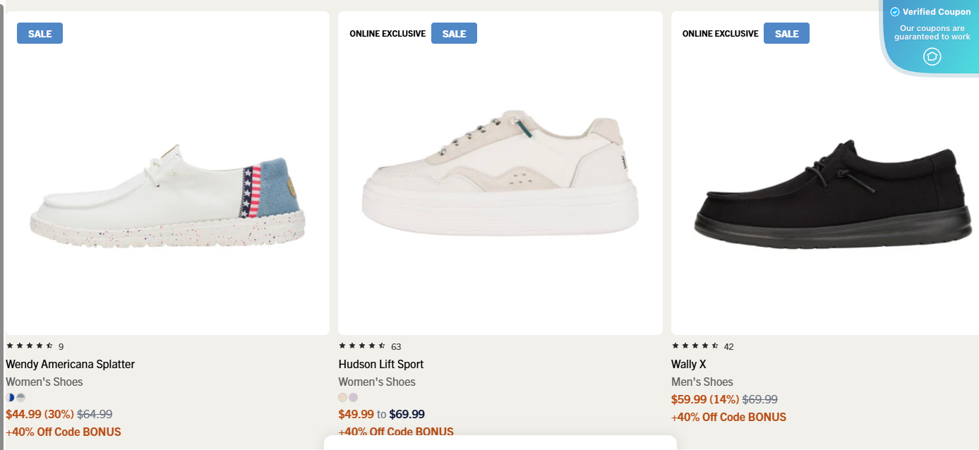 30% Off Hey Dude Coupons & Discount Codes + 10% Cash Back