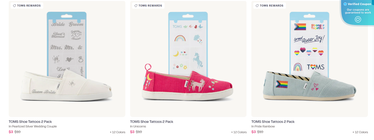 30% Off TOMS Coupons & Promo Codes - March 2025