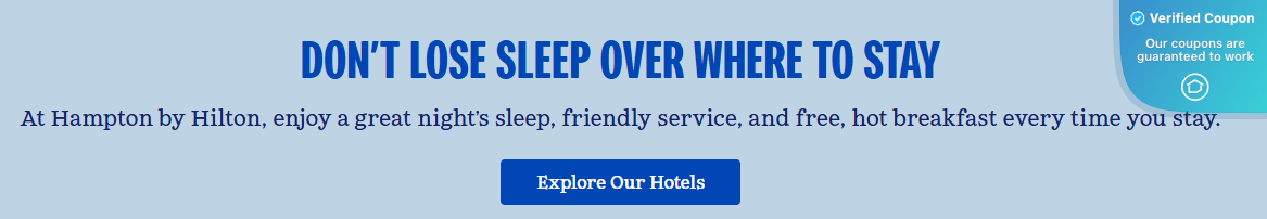 50% Off Hampton Inn Coupons & Promo Codes - April 2025