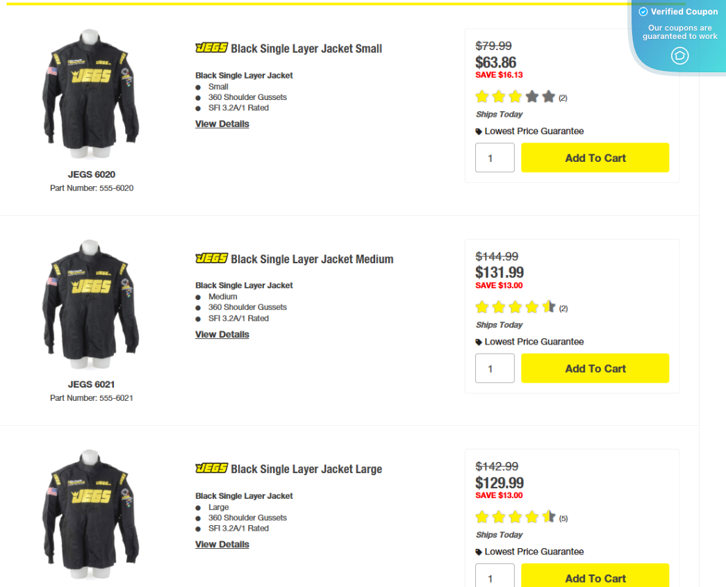 $50 Off JEGS Coupons & Promo Codes - April 2025