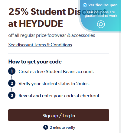 $20 Off Hey Dude Coupons & Discount Codes + 2% Cash Back