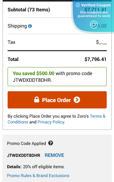 20% Off Zoro Coupons & Promo Codes - March 2025