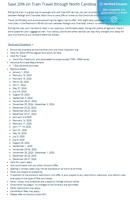 50% Off Amtrak Coupons & Discount Codes - March 2025