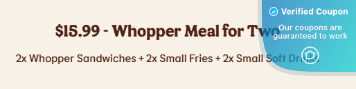 Burger King Coupons & Coupon Codes: 25% Off - March 2025