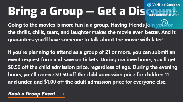 15% Off Regal Cinemas Coupons & Promo Codes - April 2025