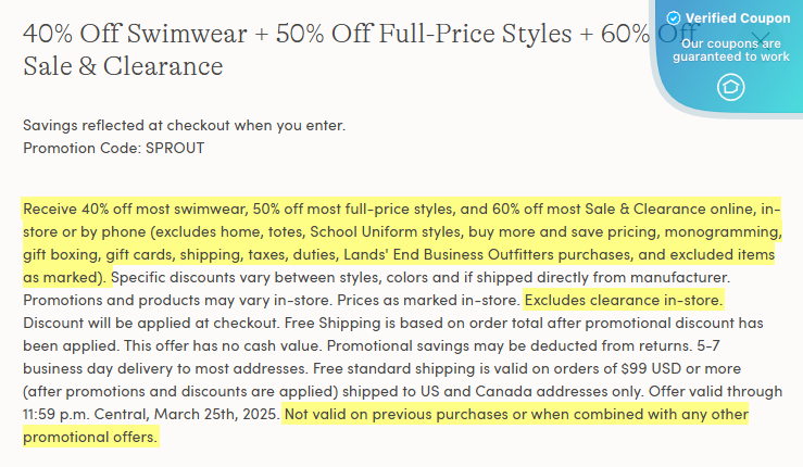 50% Off Lands' End Coupons & Promo Codes - April 2025