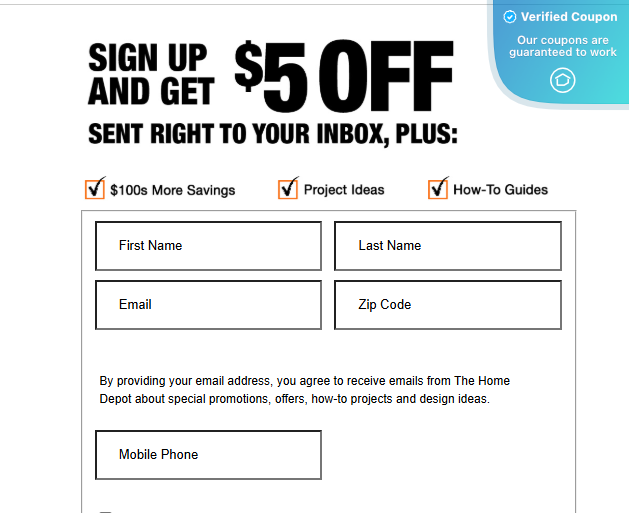 10% Off Home Depot Coupons & Promo Codes + 8% Cash Back