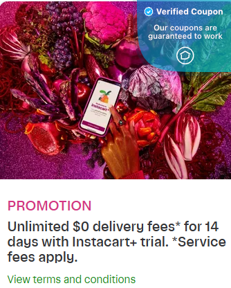 $10 Off Instacart Coupons & Promo Codes + $2.50 Cash Back