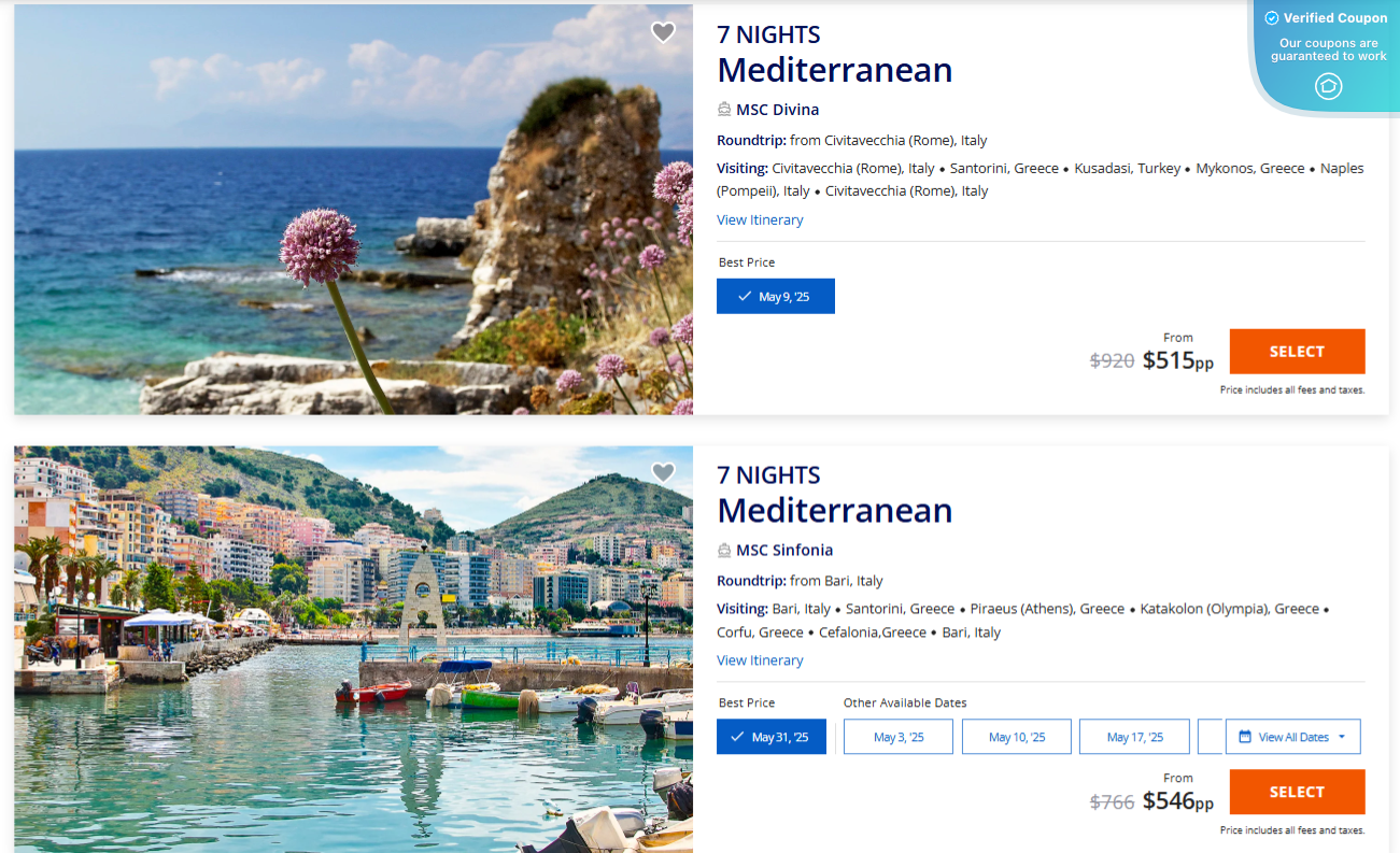50% Off MSC Cruises Coupons & Coupon Codes - April 2025