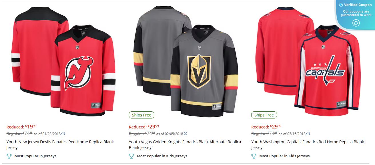 25% Off NHL Shop Coupons & Coupon Codes - April 2025