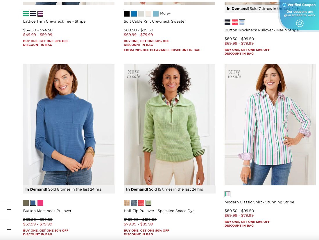 25% Off Talbots Coupons & Promo Codes + 1% Cash Back