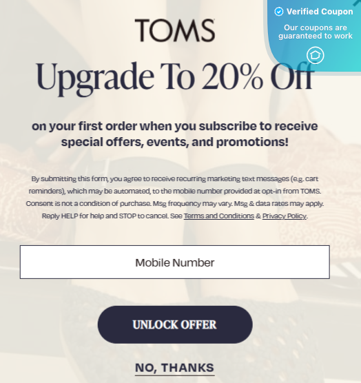30% Off TOMS Coupons & Promo Codes - March 2025