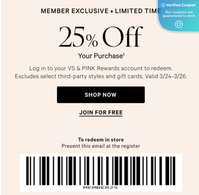 Victoria's Secret Coupons & Coupon Codes: 40% Off - April 2025