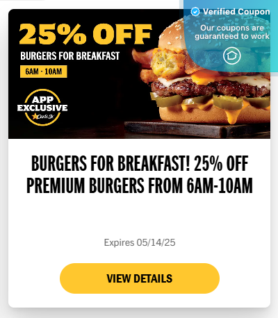50% Off Carl's Jr Coupons, Specials & Deals - April 2025
