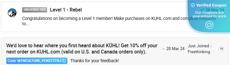 Kuhl Coupons & Discounts + 0.4% Cash Back - April 2025