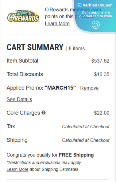 20% Off O'Reilly Auto Parts Coupons & Promo Codes - May