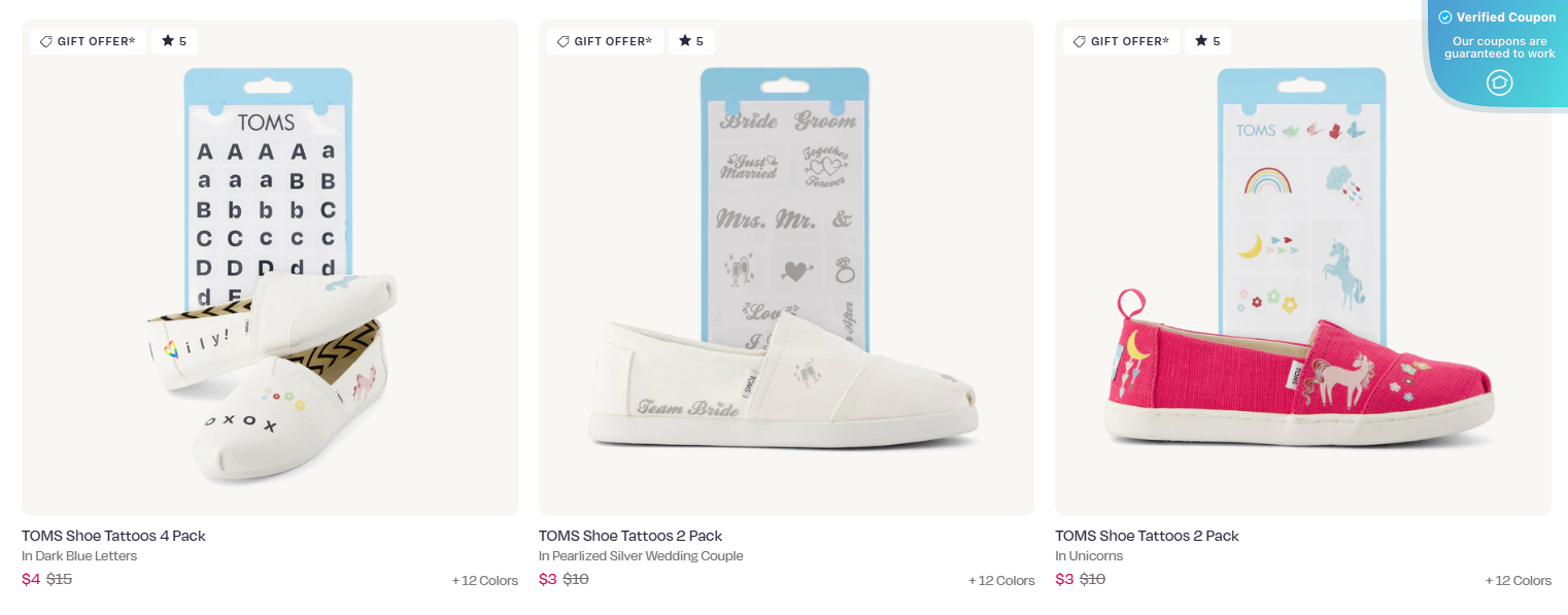 30% Off TOMS Coupons & Promo Codes - March 2025