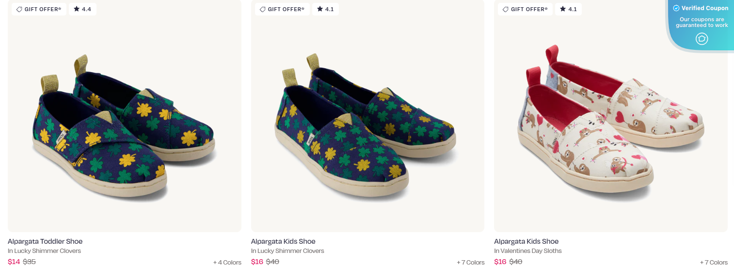30% Off TOMS Coupons & Promo Codes - March 2025