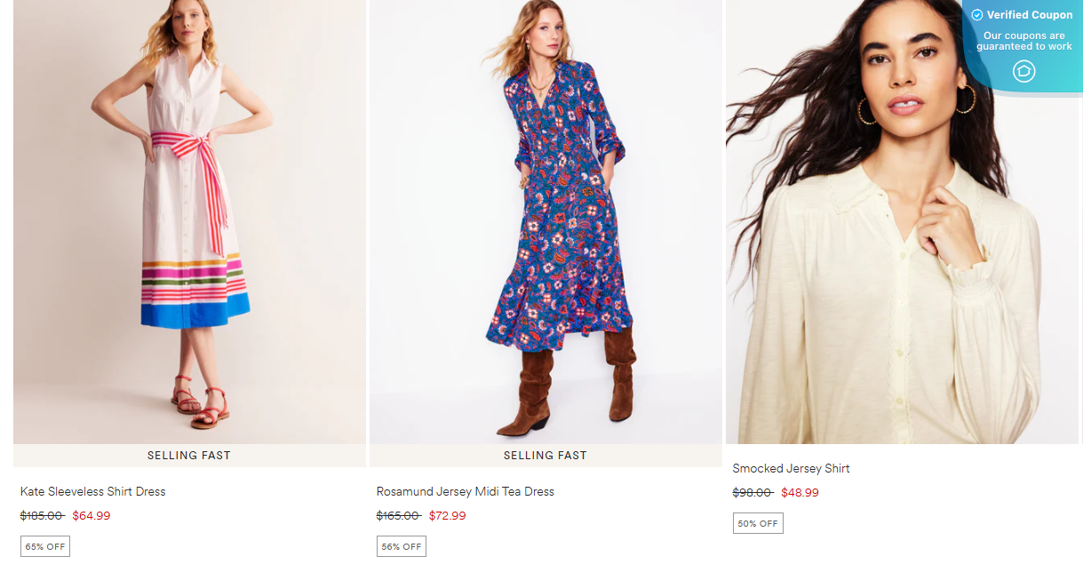 20% Off Boden Coupons & Promo Codes + 2% Cash Back - April
