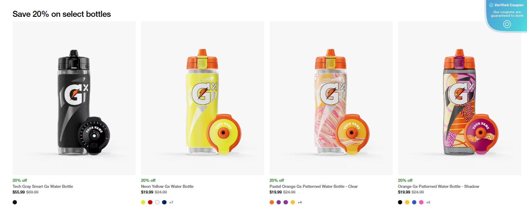 20% Off Gatorade Coupons & Promo Codes + 20% Cash Back