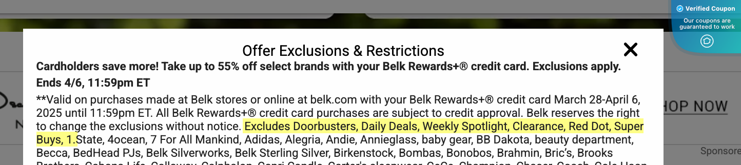 50% Off Belk Coupons & Coupon Codes - April 2025