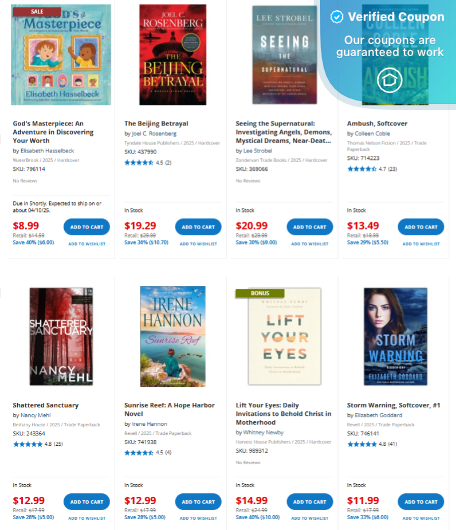 40% Off Christian Book Coupons & Promo Codes - March 2025