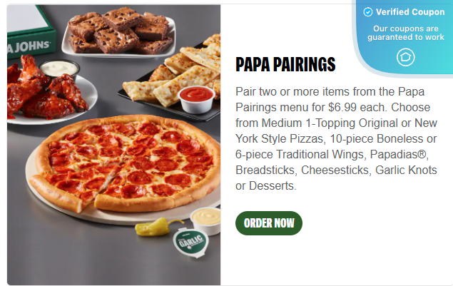 30% Off Papa John's Coupons & Coupon Codes - April 2025