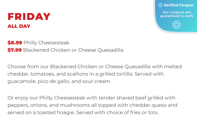 10% Off Ruby Tuesday Coupons & Promo Codes - April 2025