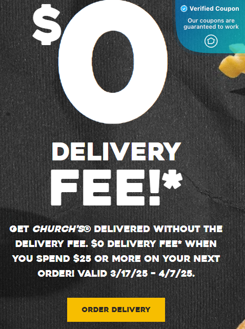 $20 Off Church's Chicken Coupons, Specials & Deals - May