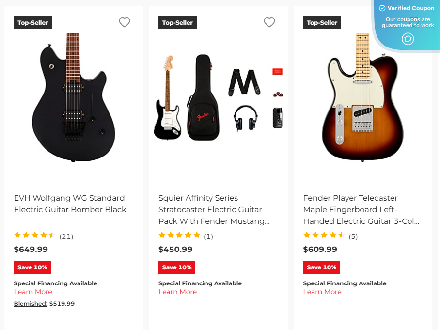 10% Off Guitar Center Coupons & Coupon Codes - April 2025