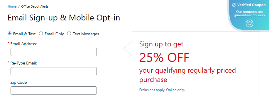 30% Off Office Depot Coupons & Promo Codes + 1.5% Cash Back