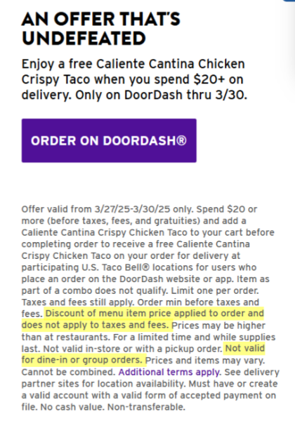 5% Off Taco Bell Coupons & Promo Codes - May 2025