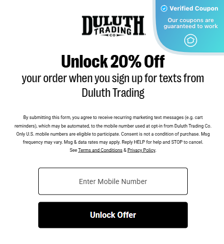 20% Off Duluth Trading Coupons & Promo Codes - April 2025