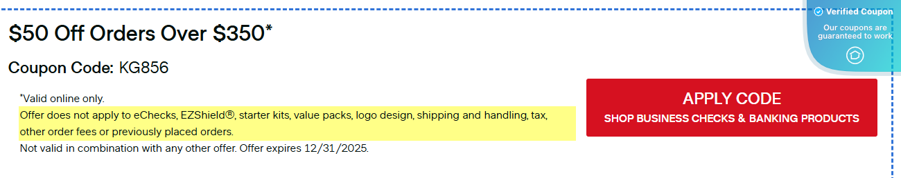 25% Off Deluxe Checks Coupons & Discount Codes - April 2025