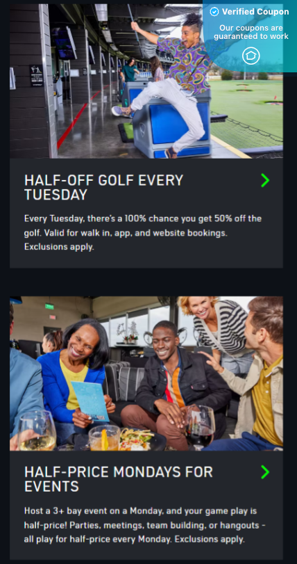 10% Off Top Golf Coupons & Promo Codes - May 2025
