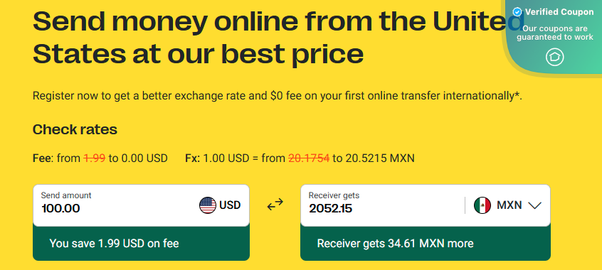 $2 Off Western Union Coupons & Promo Codes + $5 Cash Back